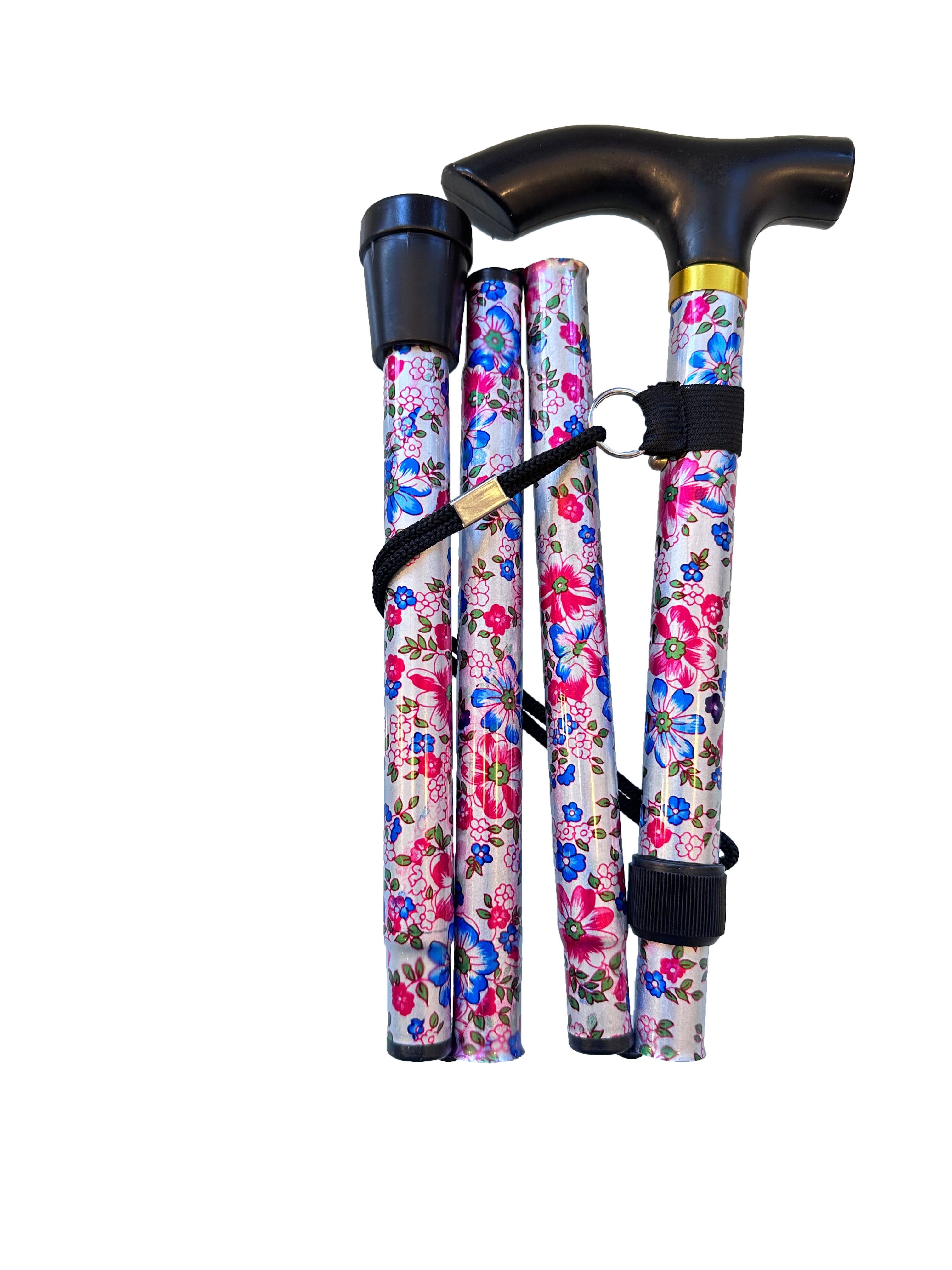Sure H&B FOLDING WALKING STICK FLORAL C – David Hart (Santo)